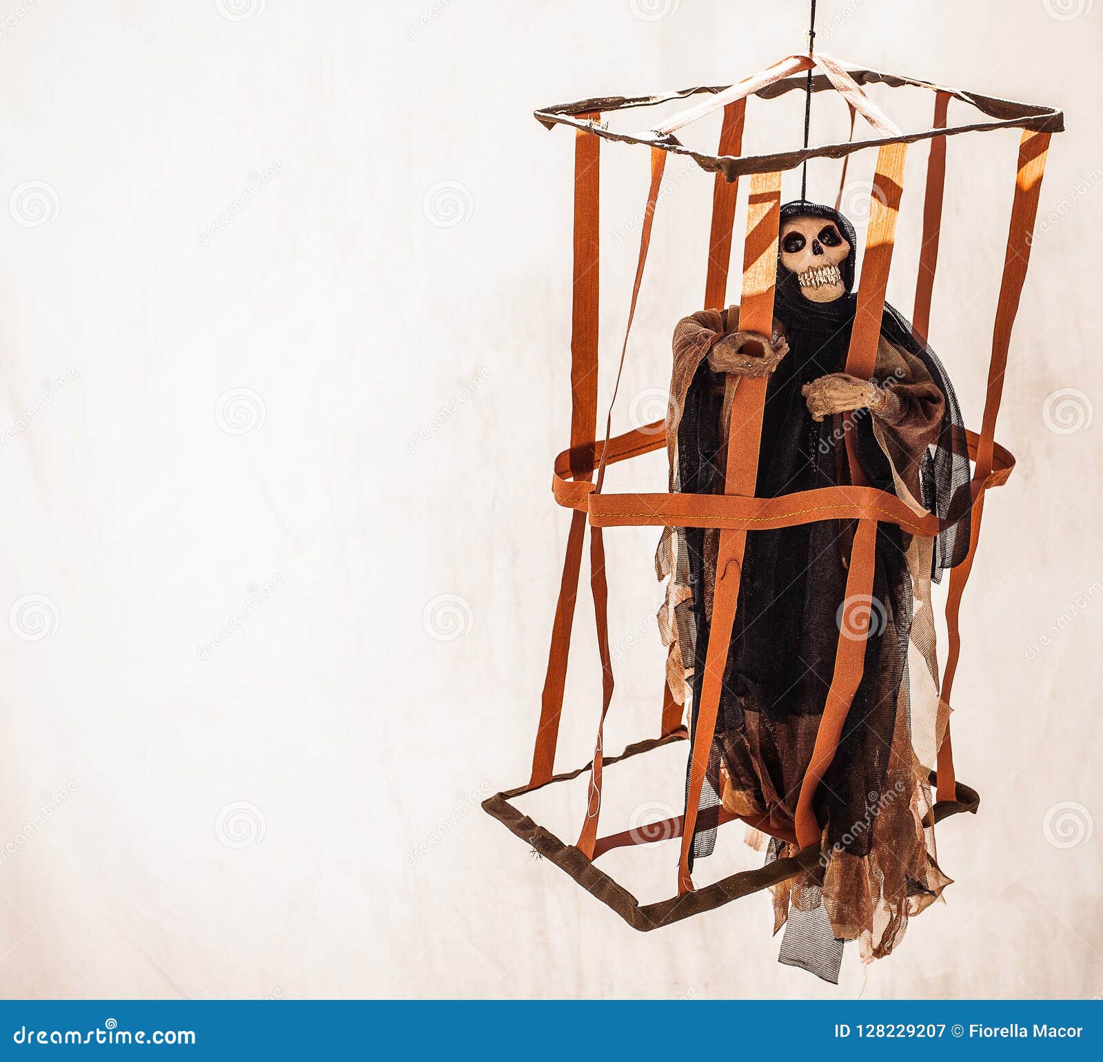 Monster Skeleton Hanging in a Cage Stock Image - Image of hanging ...