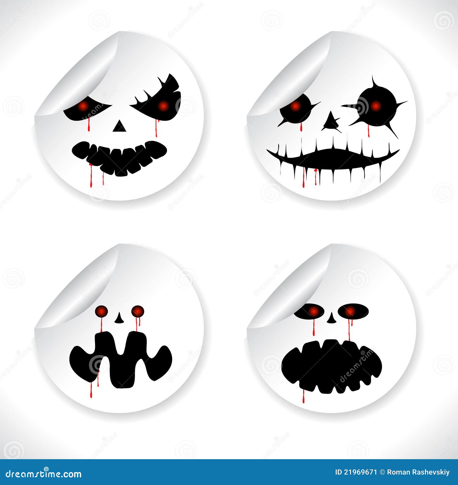 Monster smileys stock vector. Illustration of dark, background - 21969671