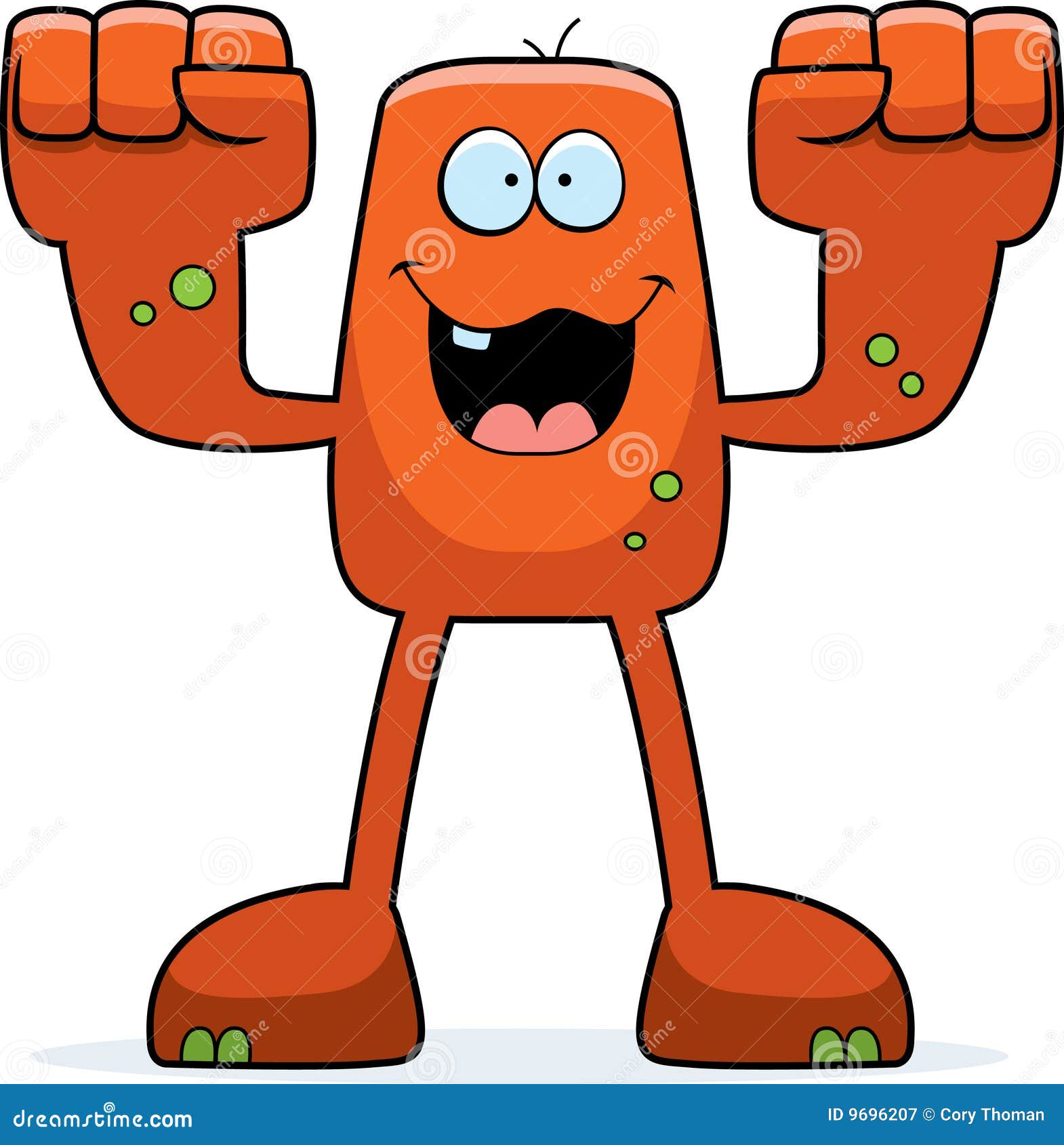 Monster Smiling stock vector. Illustration of animal, standing - 9696207