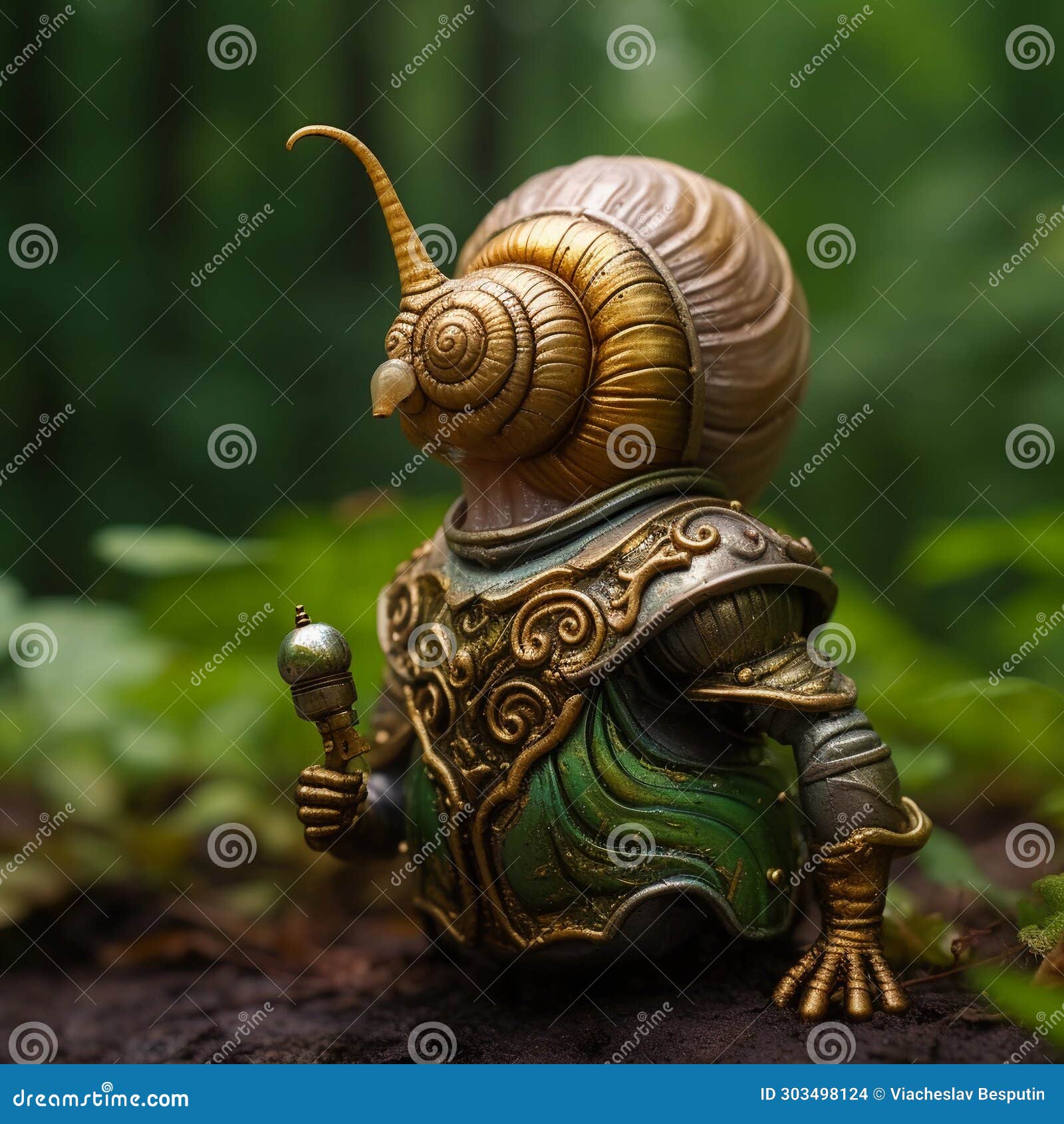 Monster Snail in the Forest Stock Illustration - Illustration of ...