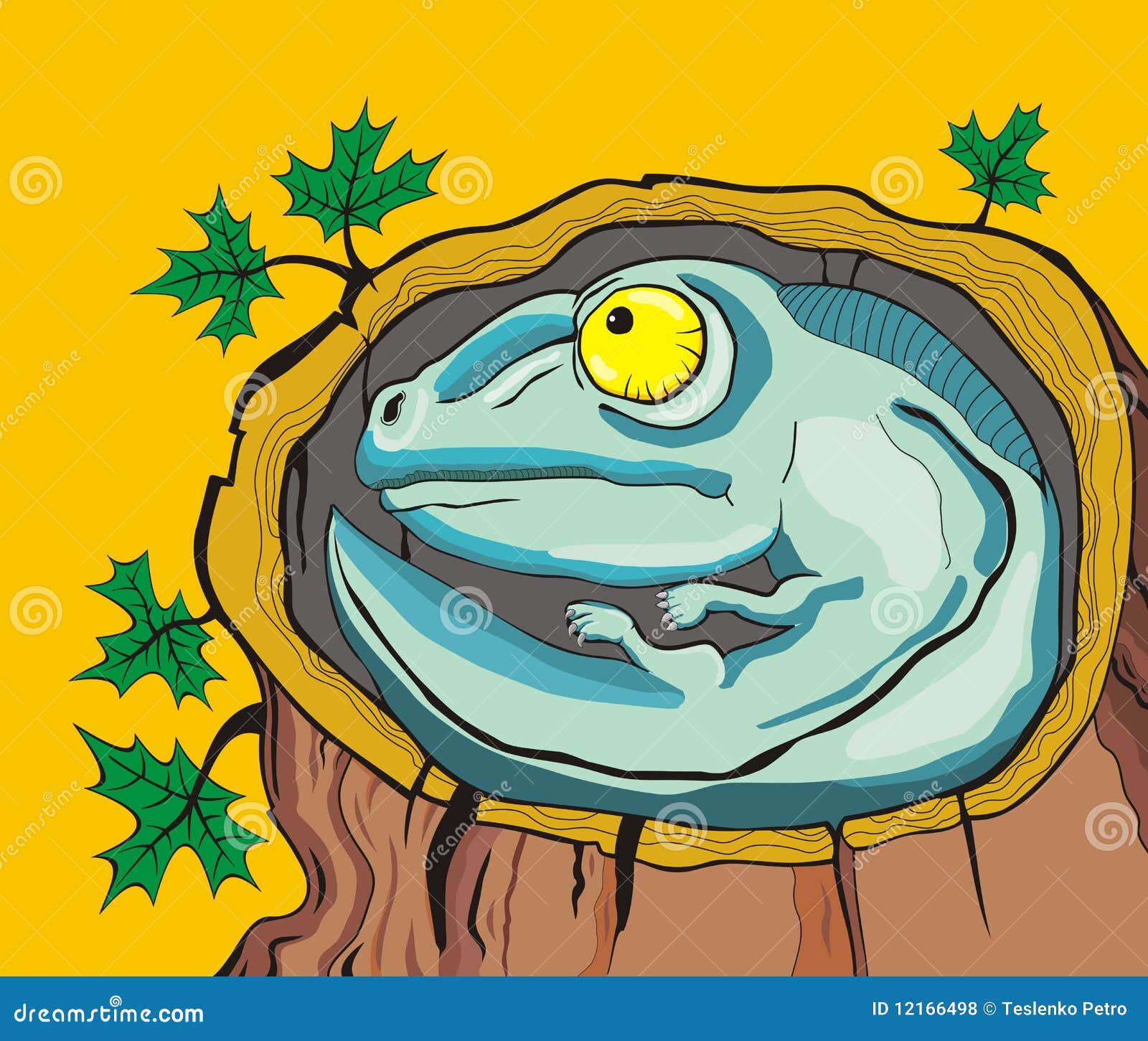 Monster at stump stock vector. Illustration of mystical - 12166498