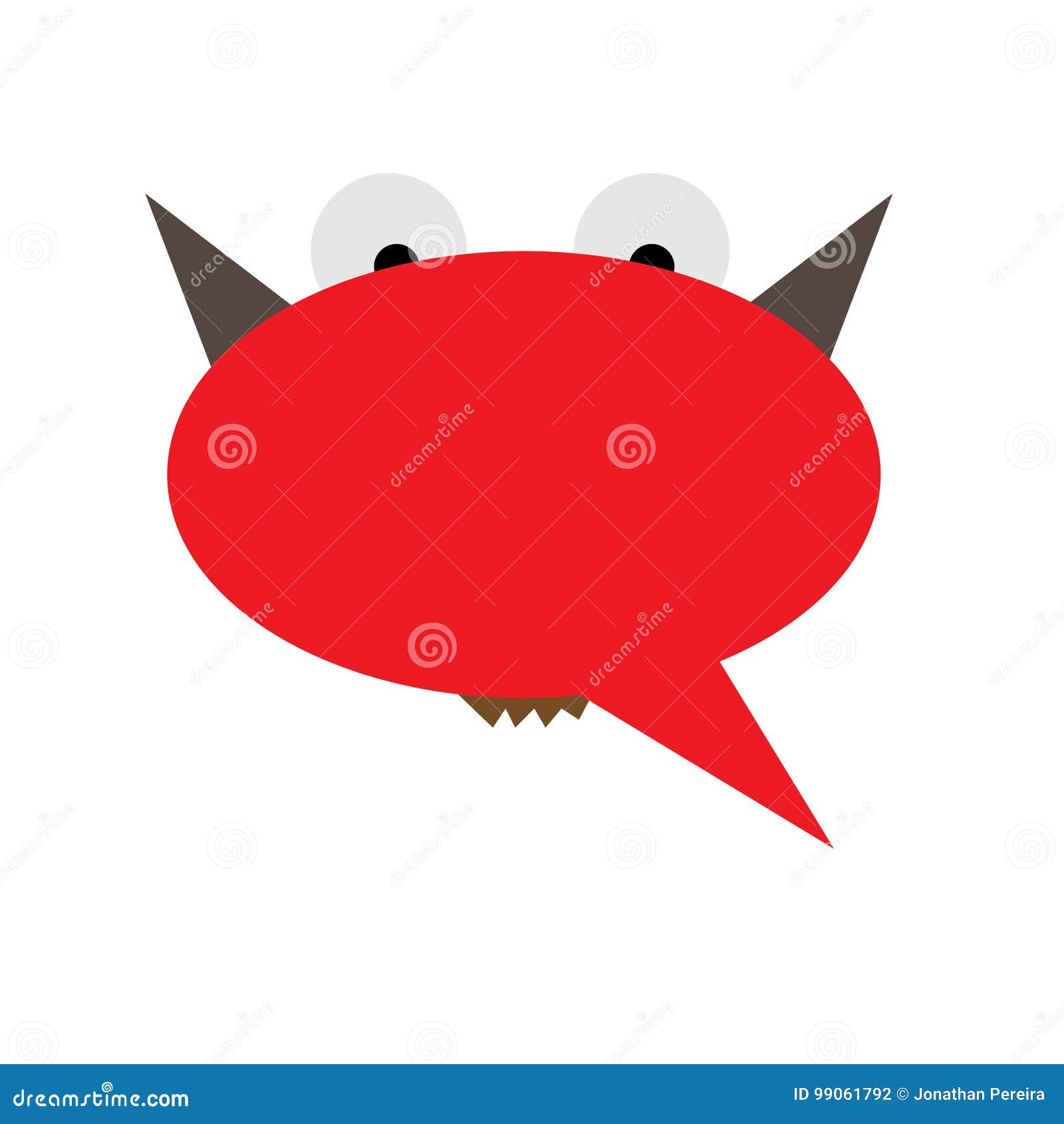 Simple Red Monster Ballon Stock Illustrations – 2 Simple Red Monster ...