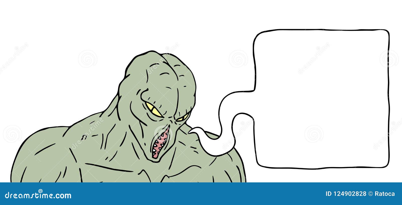 Monster talking draw stock vector. Illustration of mutant - 124902828
