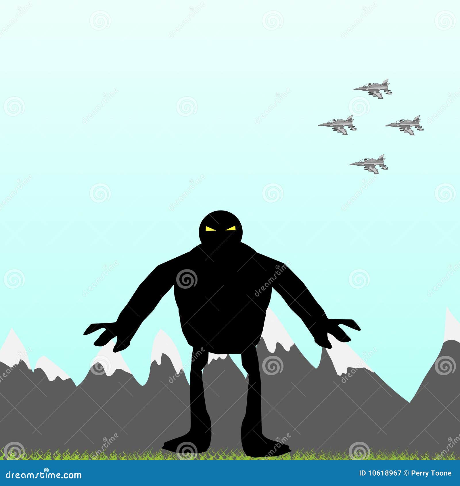 Monster Terror stock vector. Illustration of flight, tale - 10618967