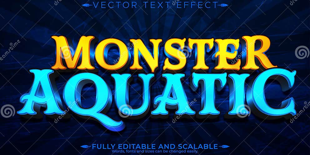 Monster Text Effect, Editable Cartoon and Pirate Text Style Stock ...