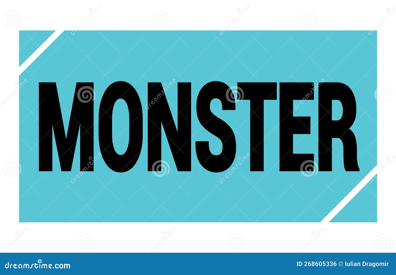 MONSTER Text Written on Blue-black Stamp Sign Stock Illustration ...