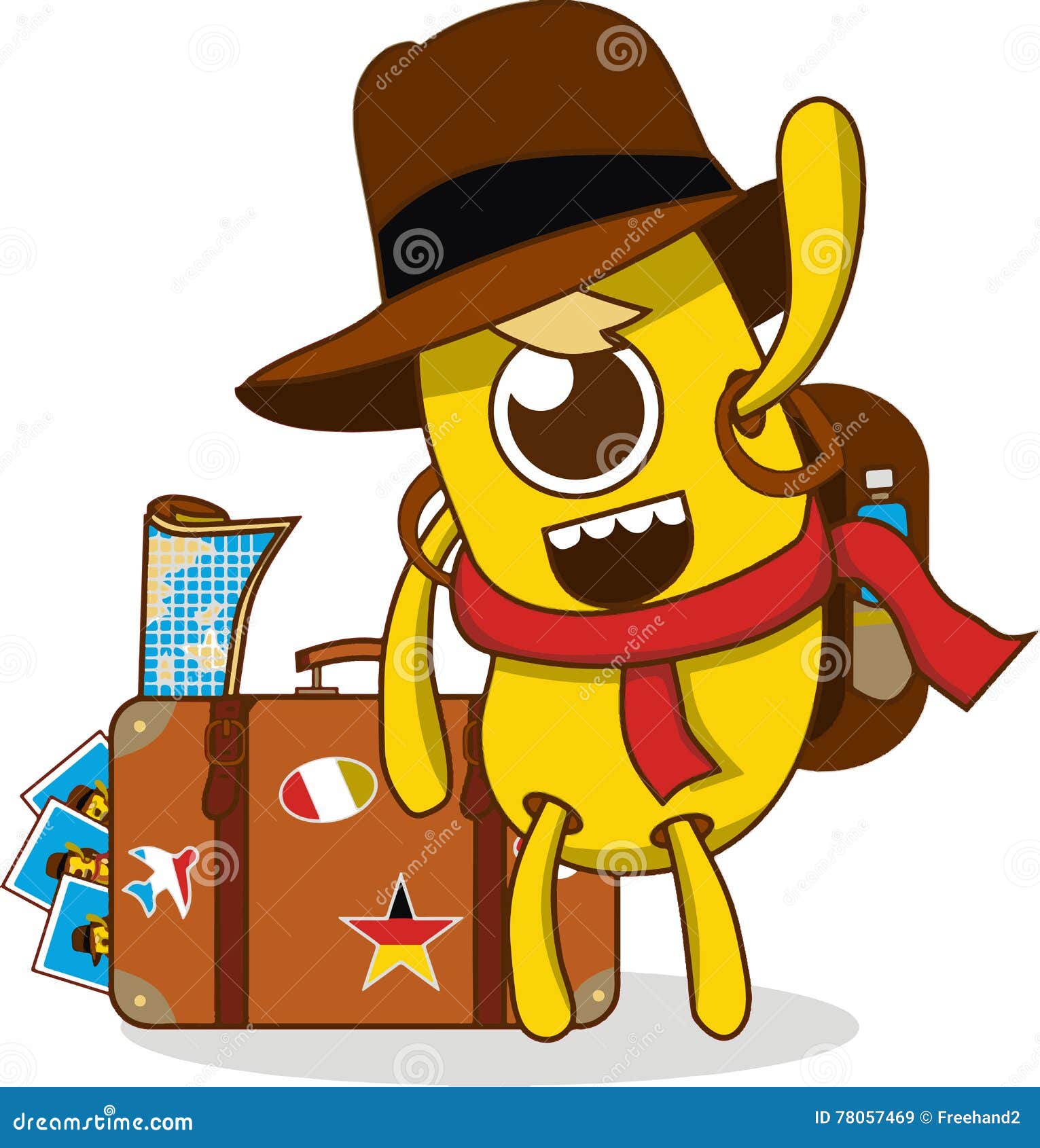 Monster travel stock illustration. Illustration of alien - 78057469