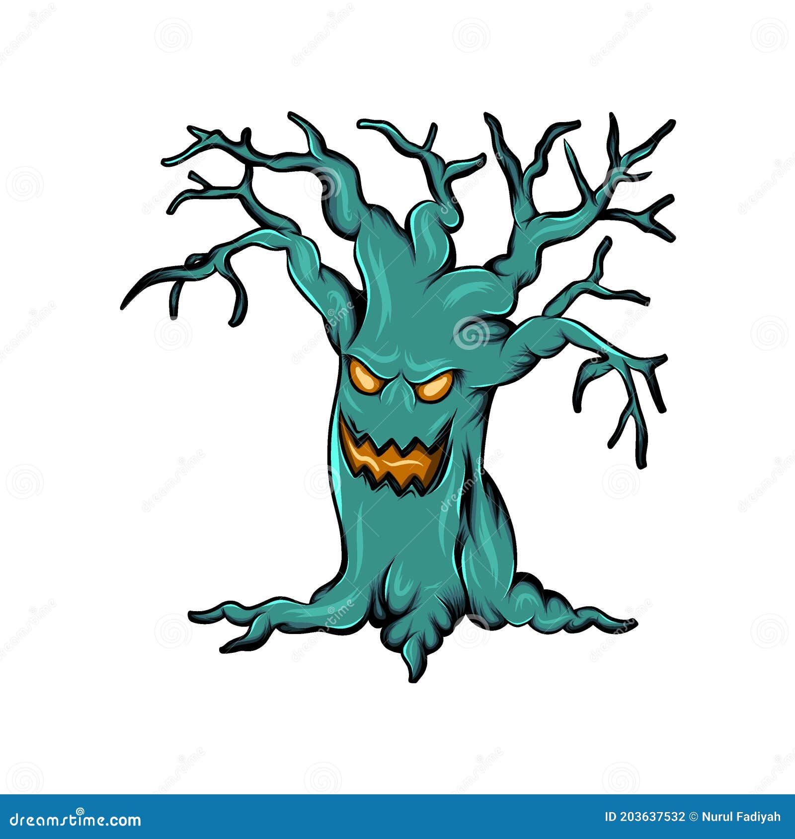 A Monster With A Tree And The Word Fire On It Stock Image ...