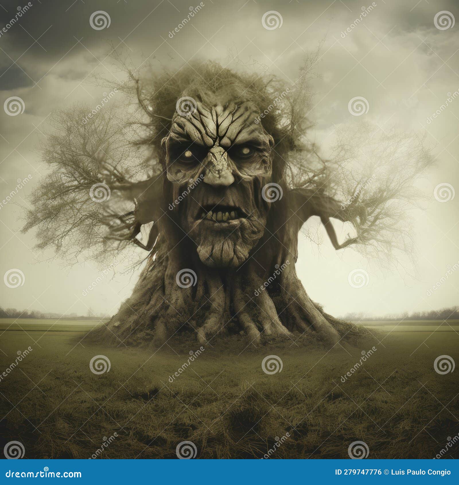 A monster tree stock illustration. Illustration of demon - 279747776
