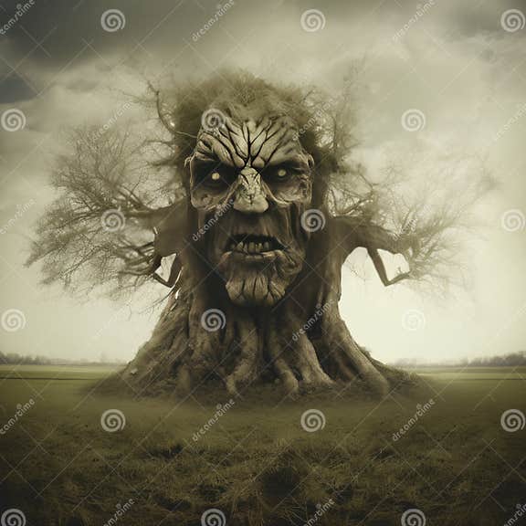 A monster tree stock illustration. Illustration of demon - 279747776