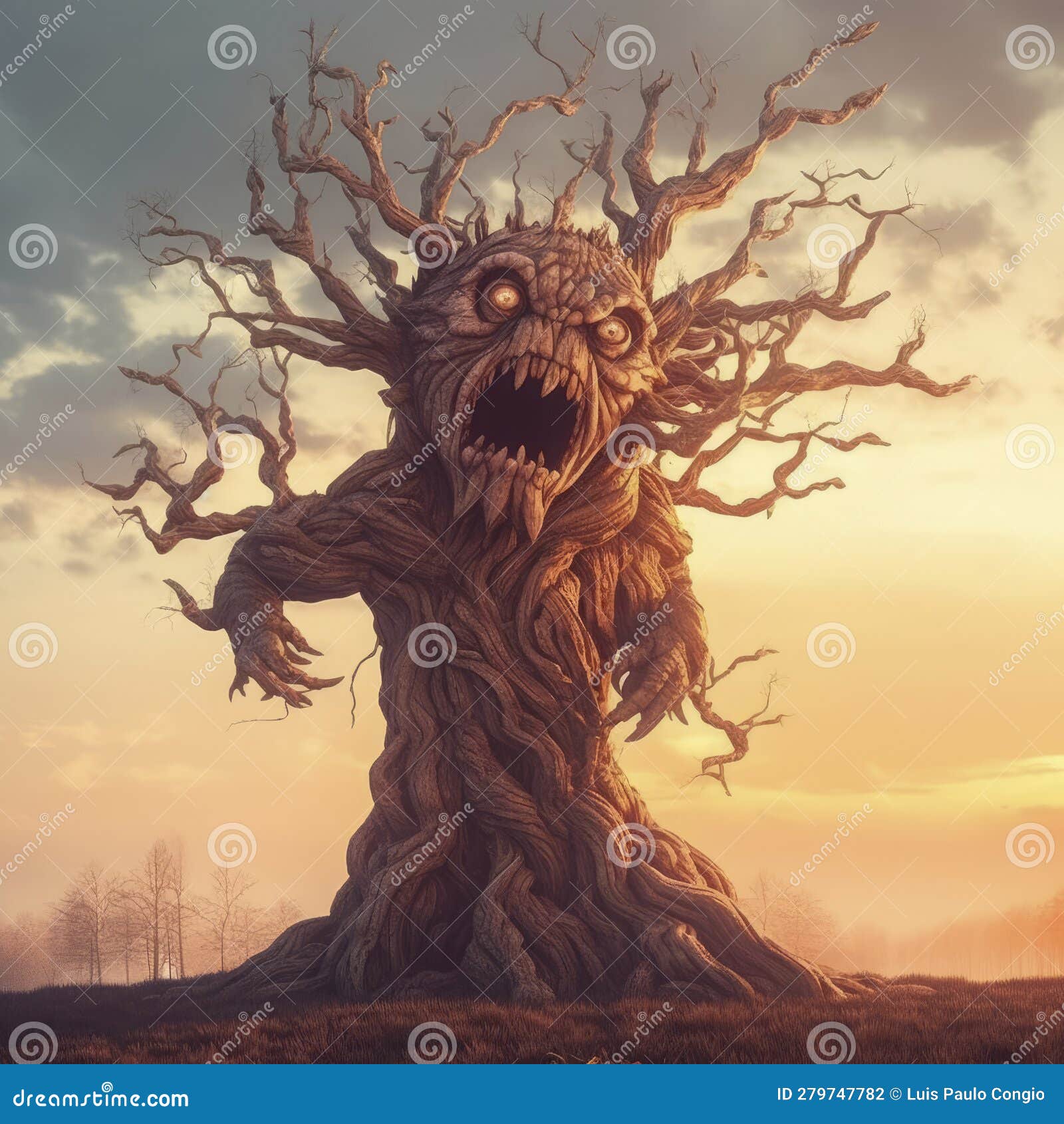 A monster tree stock illustration. Illustration of monster - 279747782