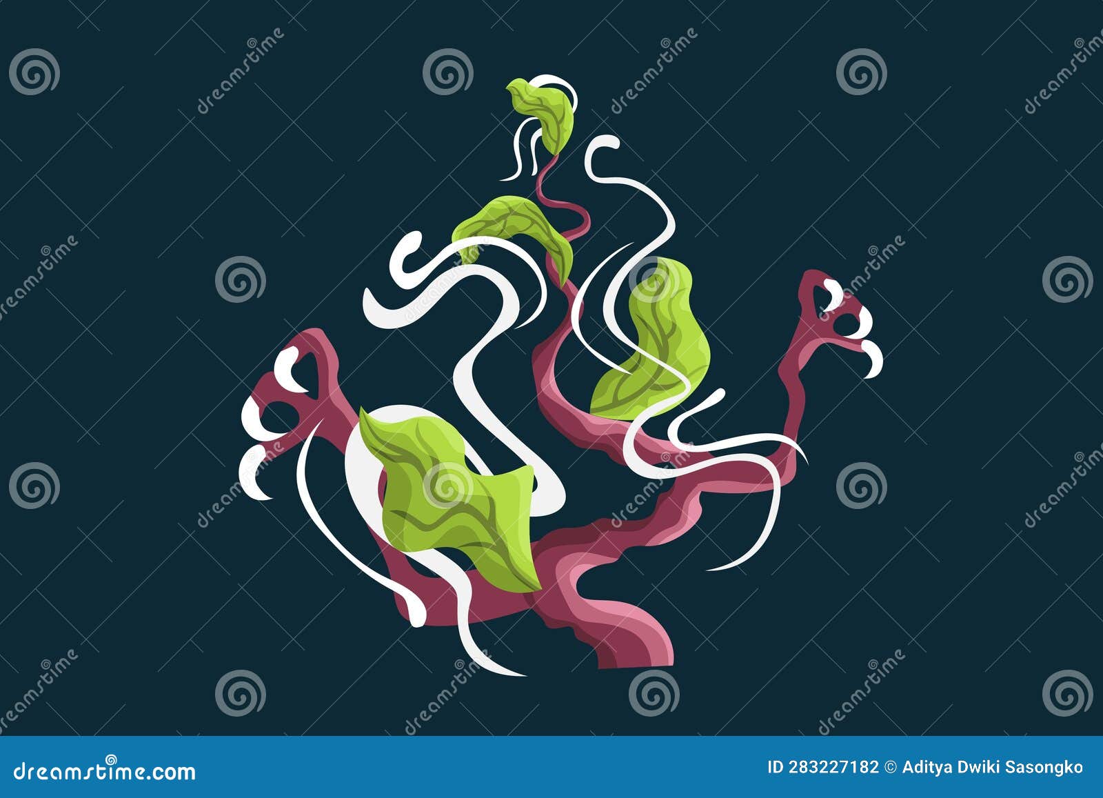 A Monster With A Tree And The Word Fire On It Stock Image ...