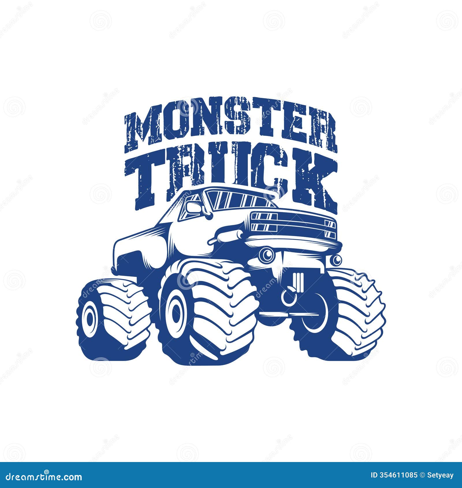 Monster Truck Design Vector Illustration. Monster Truck Logo Concept ...
