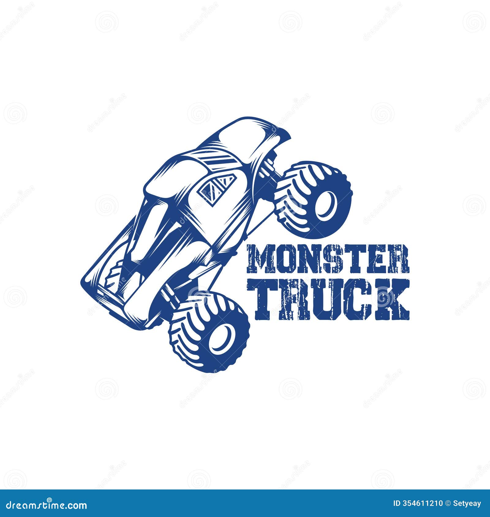 Monster Truck Design Vector Illustration. Monster Truck Logo Concept ...