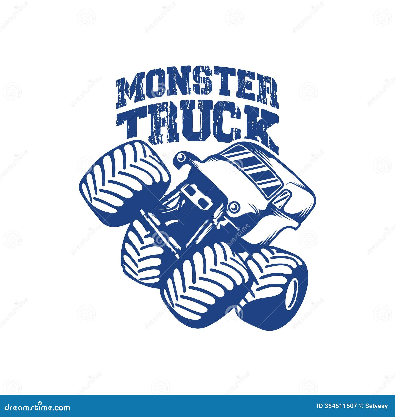 Monster Truck Design Vector Illustration. Monster Truck Logo Concept ...