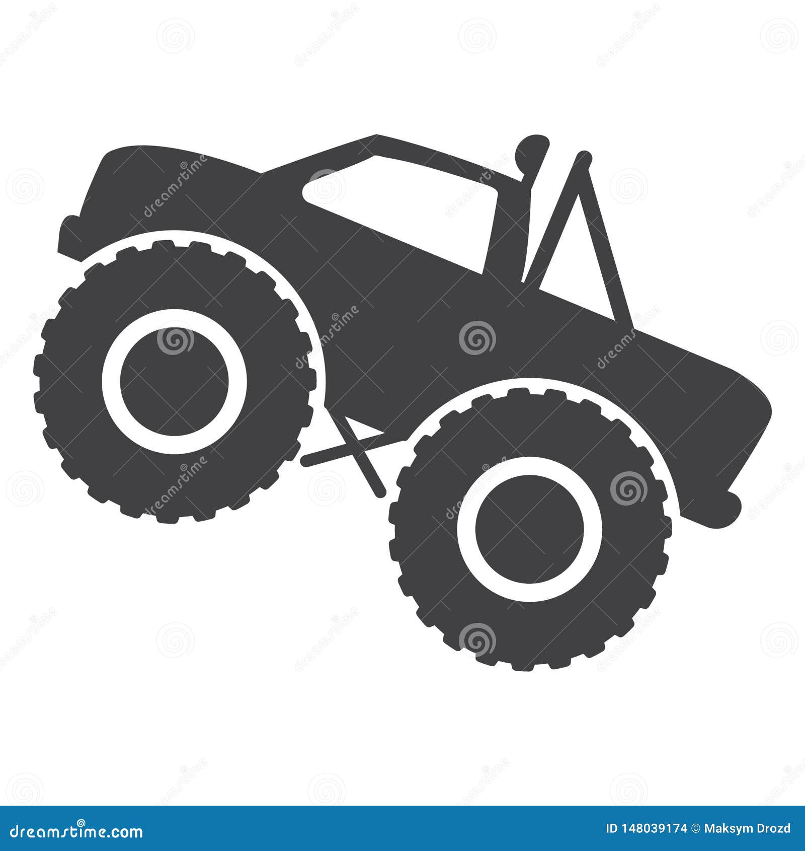 Monster Truck Icon Vector Isolated Stock Illustration - Illustration of ...