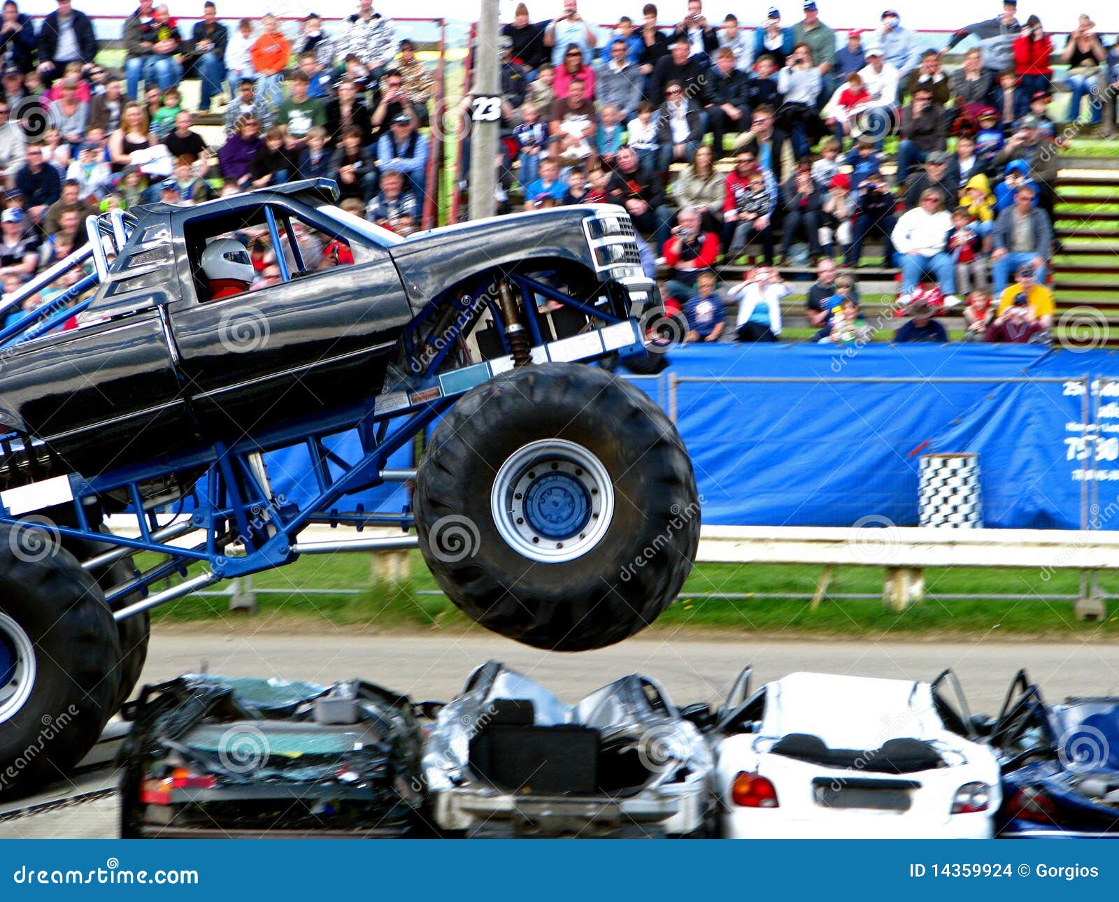 Monster Truck Jump stock photo. Image of long, jump, hobby - 14359924