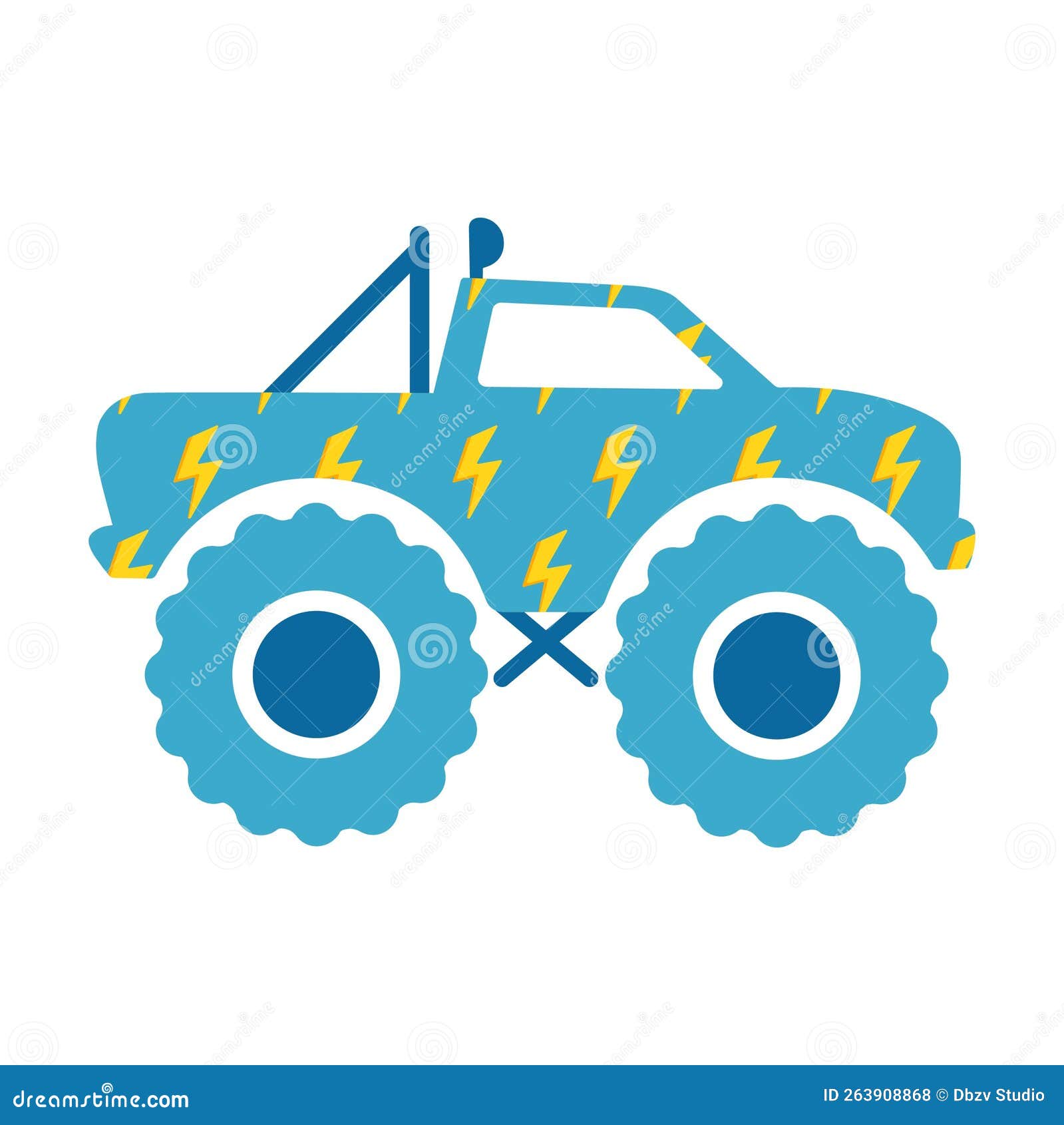 Blue Thunder Monster Truck Wallpaper