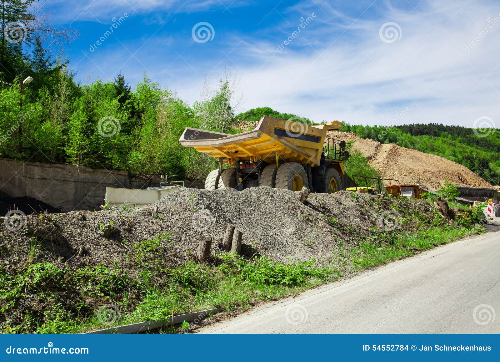 Monster truck in a mining stock photo. Image of operating - 54552784
