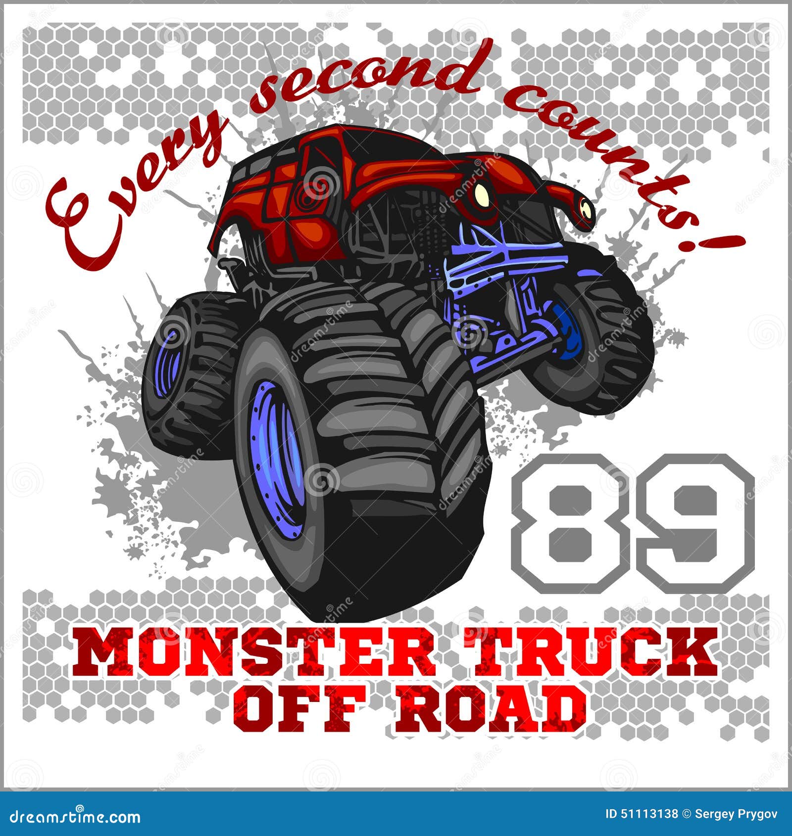 Monster Truck - Off Road Badge Stock Vector - Illustration of cool ...