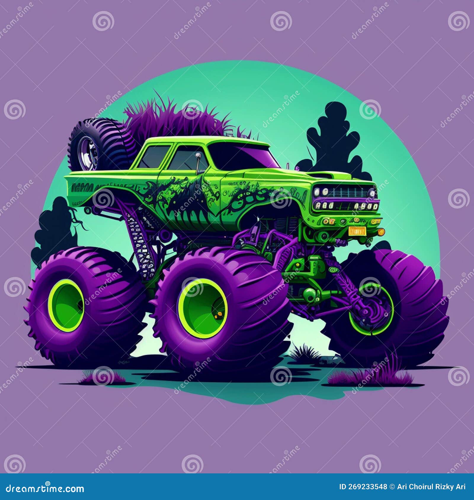 Monster truck vector logo stock illustration. Illustration of graphic ...