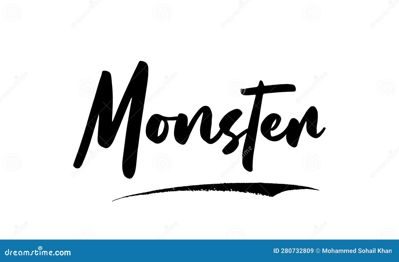 Monster Typography Lettering Text Vector Design Quote Stock Vector ...