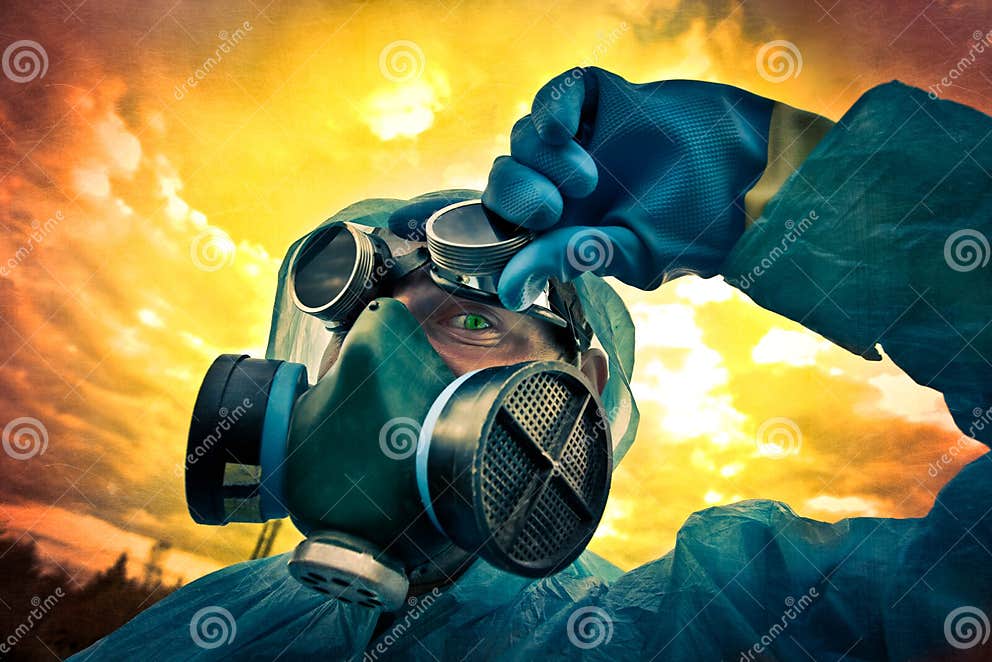 Monster under the mask stock image. Image of research - 17068417