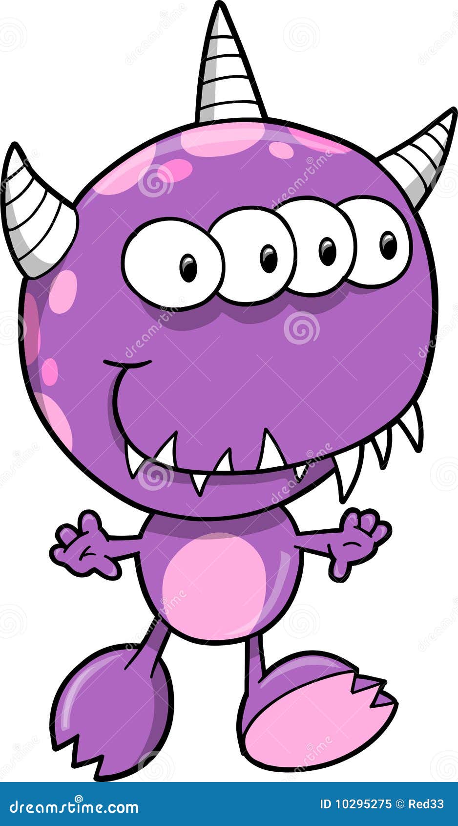 Monster Vector Illustration Stock Vector - Illustration of spots, devil ...