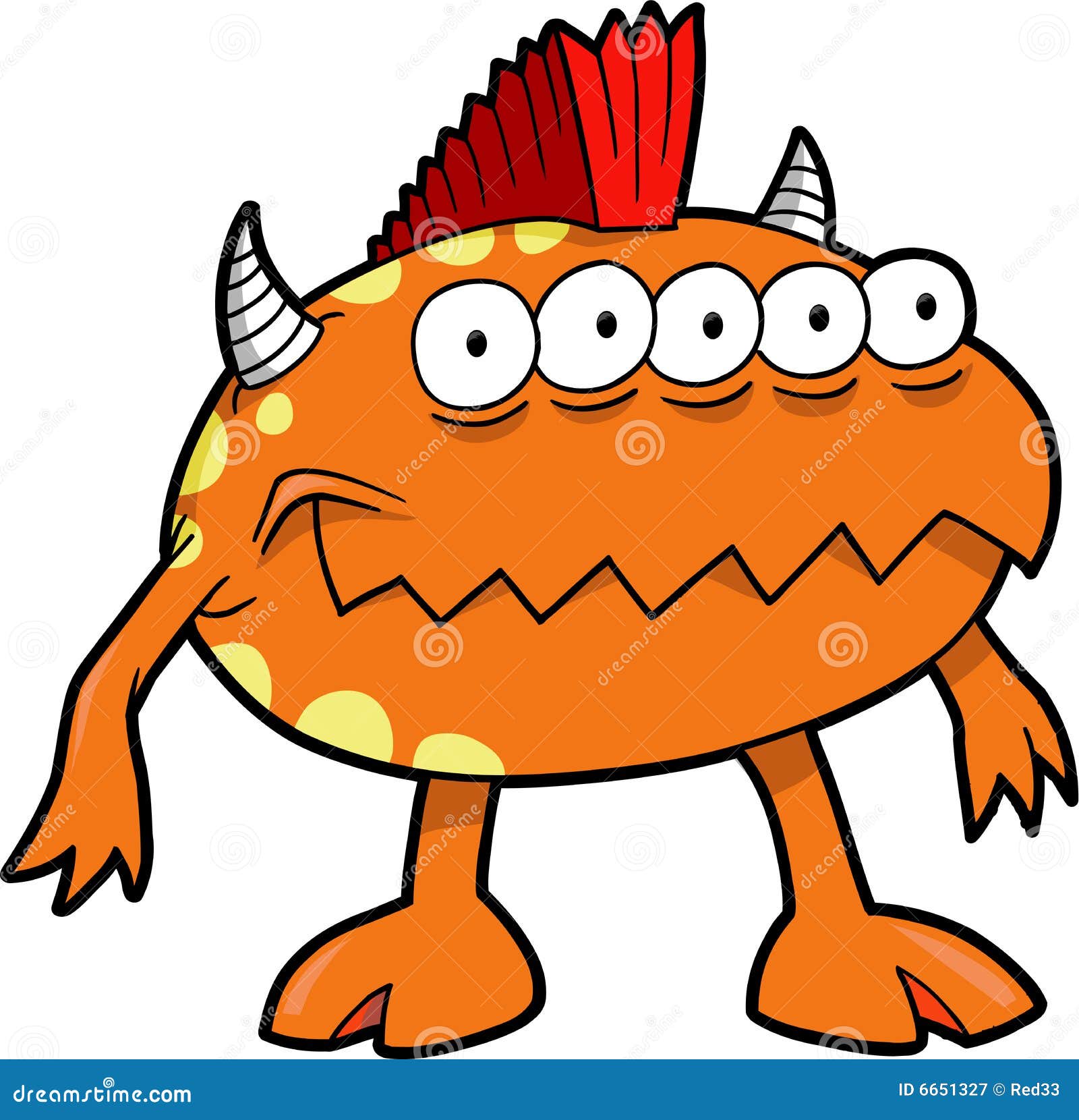 Monster Vector Illustration Stock Vector - Illustration of spots, mean ...