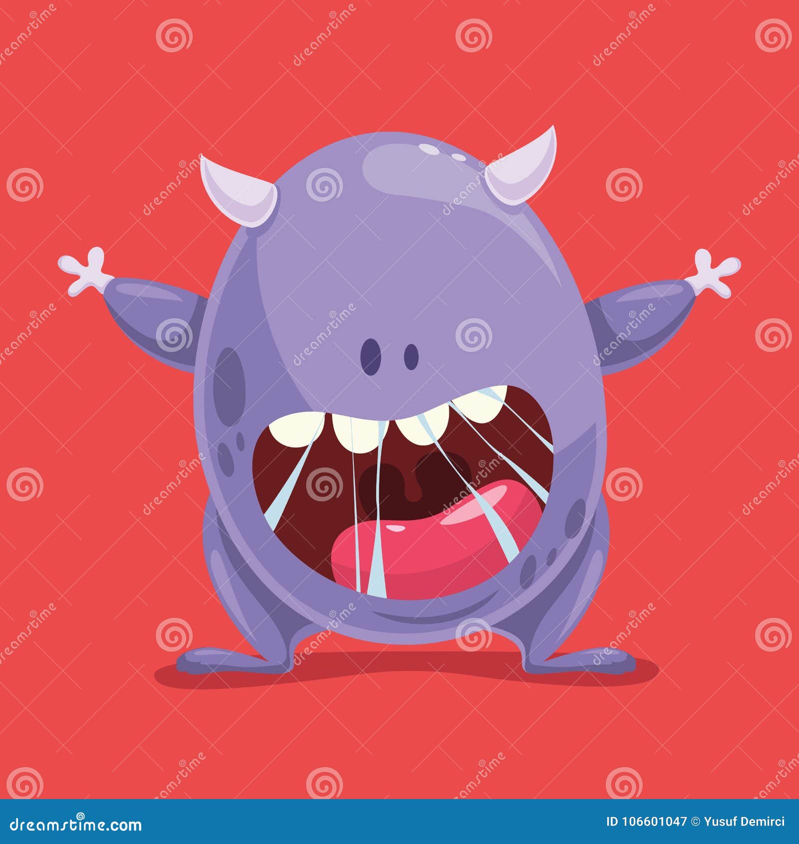Monster Vector Illustration Stock Vector - Illustration of isolated ...