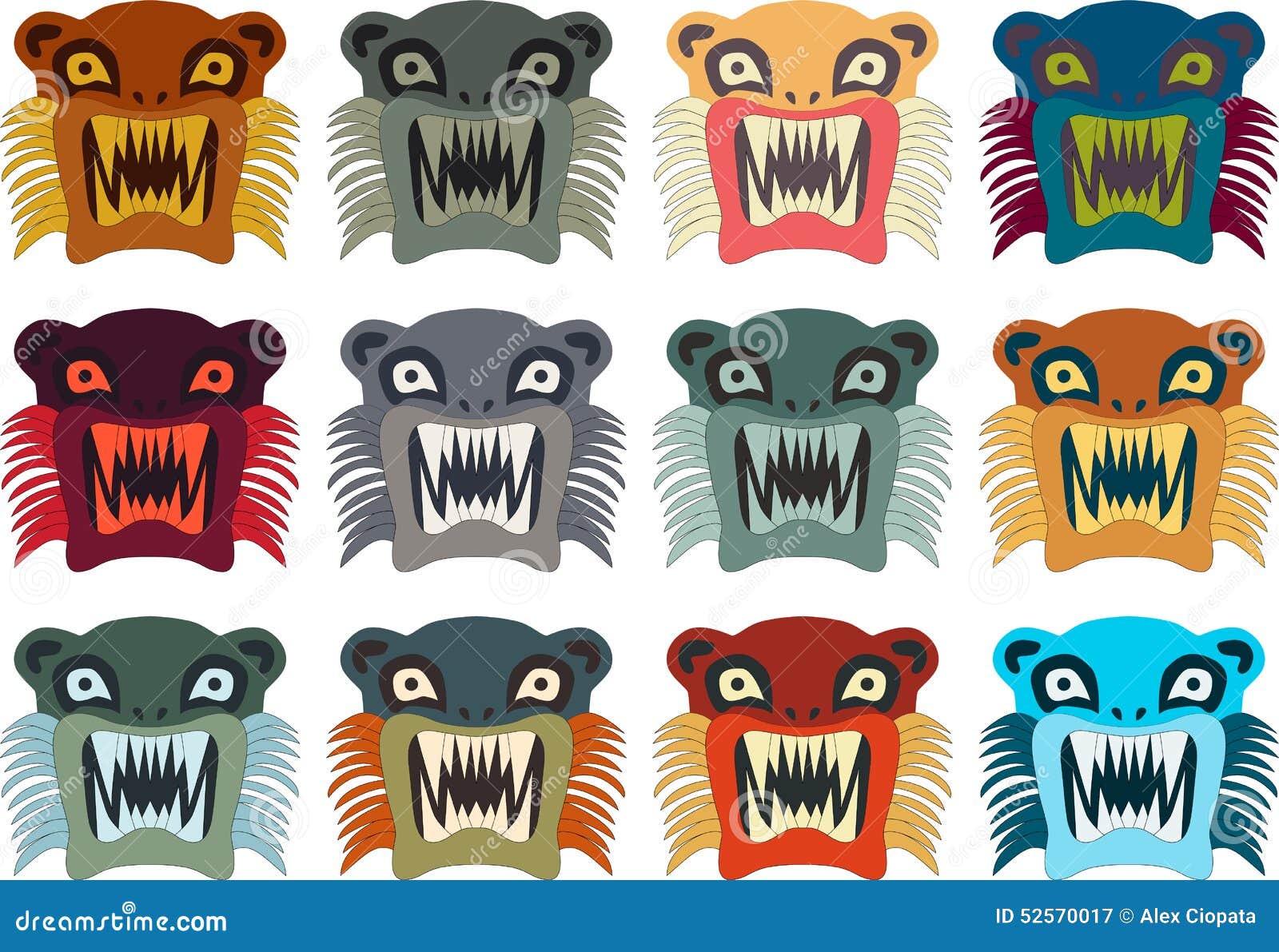 Monster stock vector. Illustration of inca, archeology - 52570017