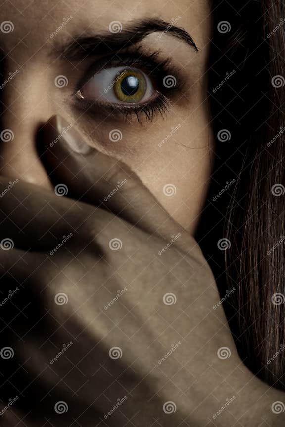 Monster and victim stock image. Image of female, expression - 3123257