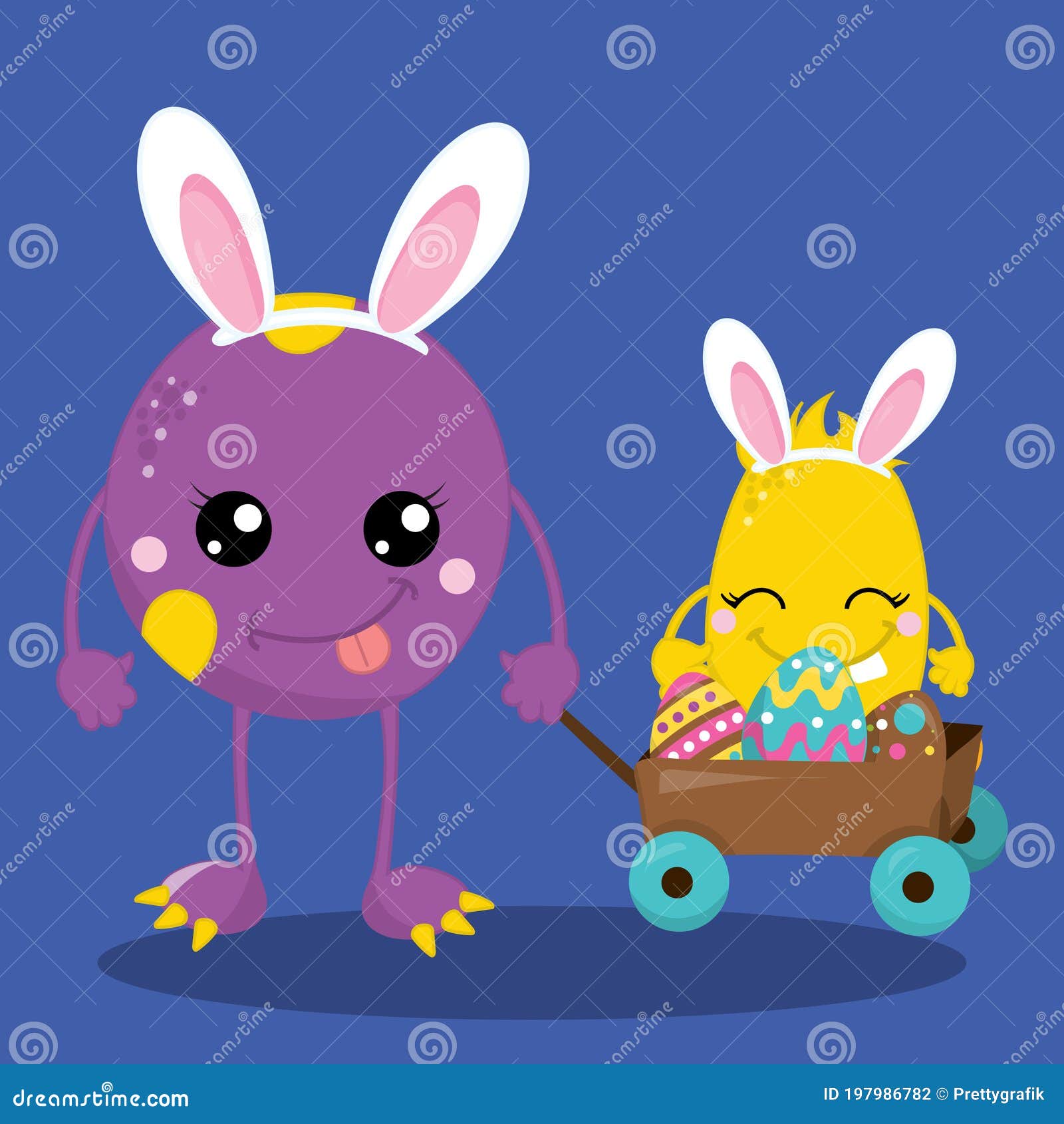 MONSTER VIOLET YELLOW 03 stock vector. Illustration of yellow - 197986782