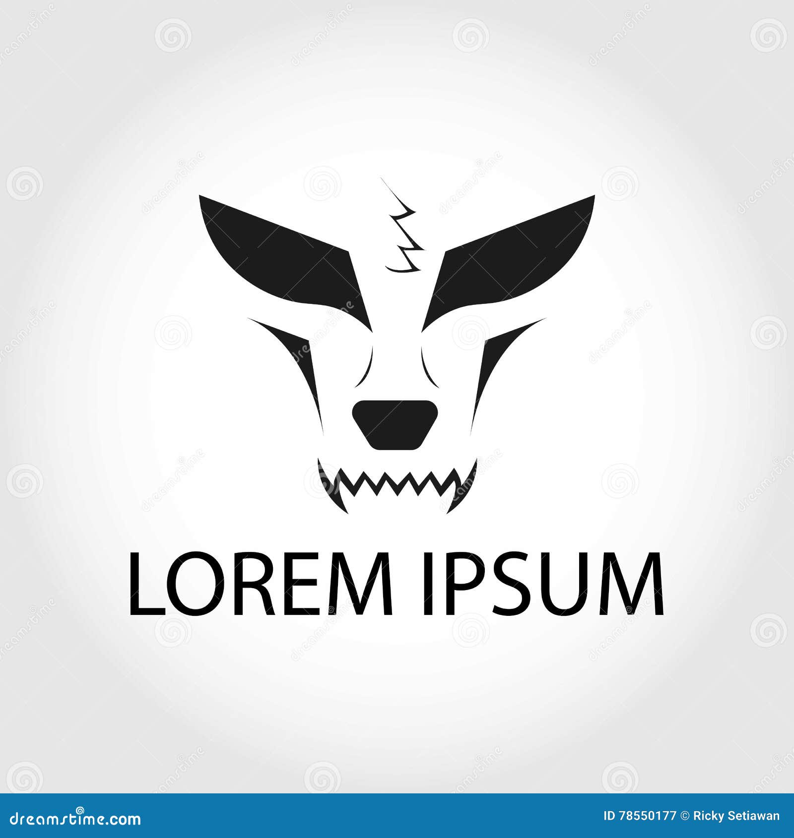 Monster or Wolf Silhouette Logo Stock Vector - Illustration of spooky ...