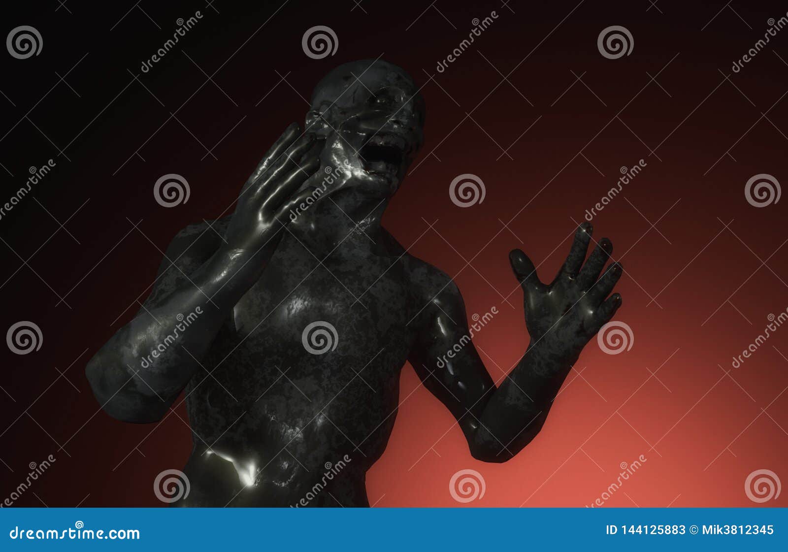 Monster zombie alien stock illustration. Illustration of nightmare ...