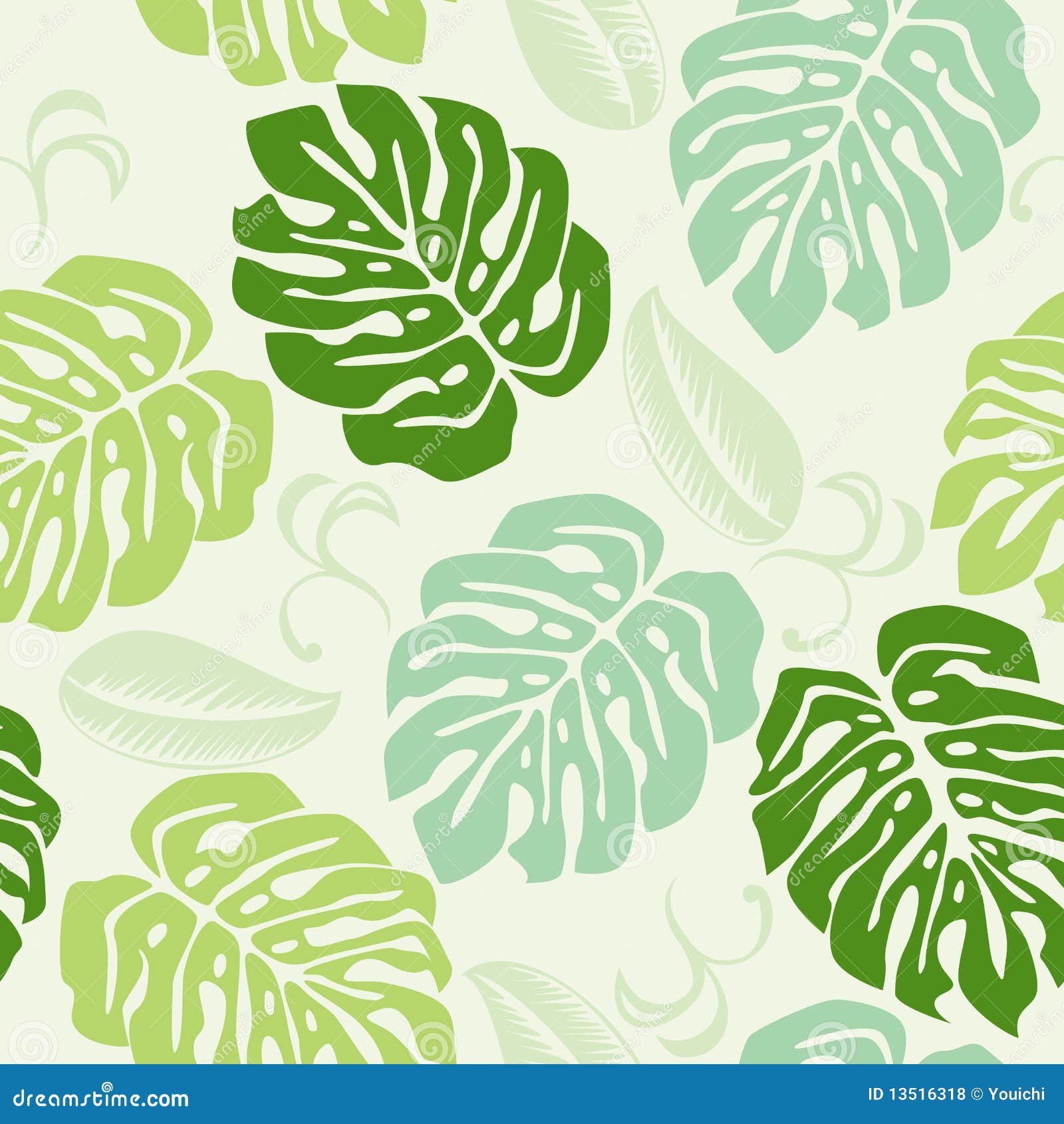 Monstera stock vector. Illustration of hawaiian, print - 13516318