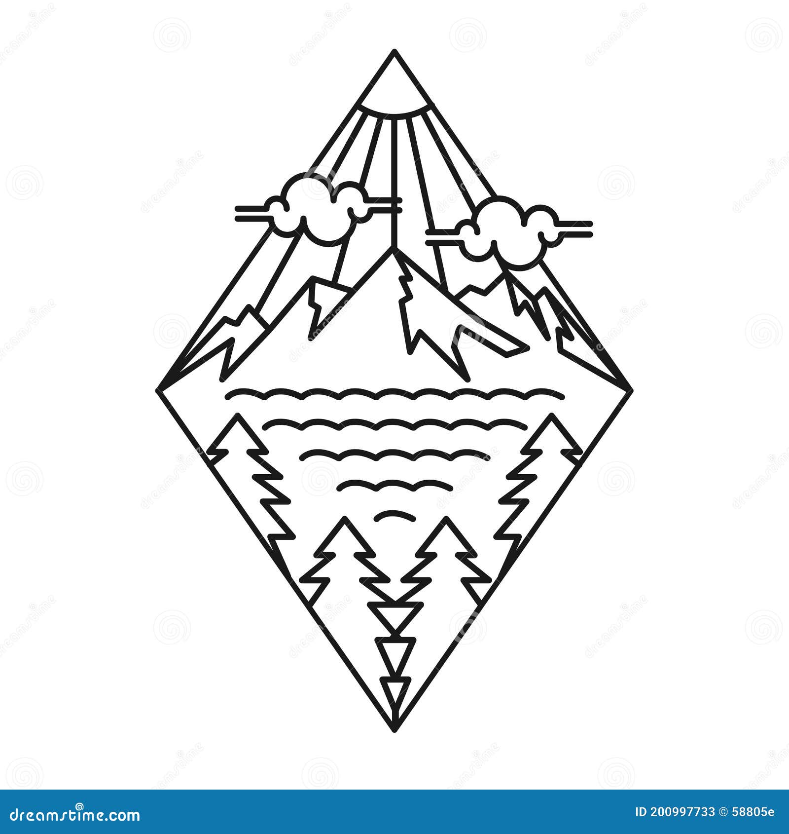 Simple Coloring Page. Yurt Of Nomads. Coloring Book Page For Children ...