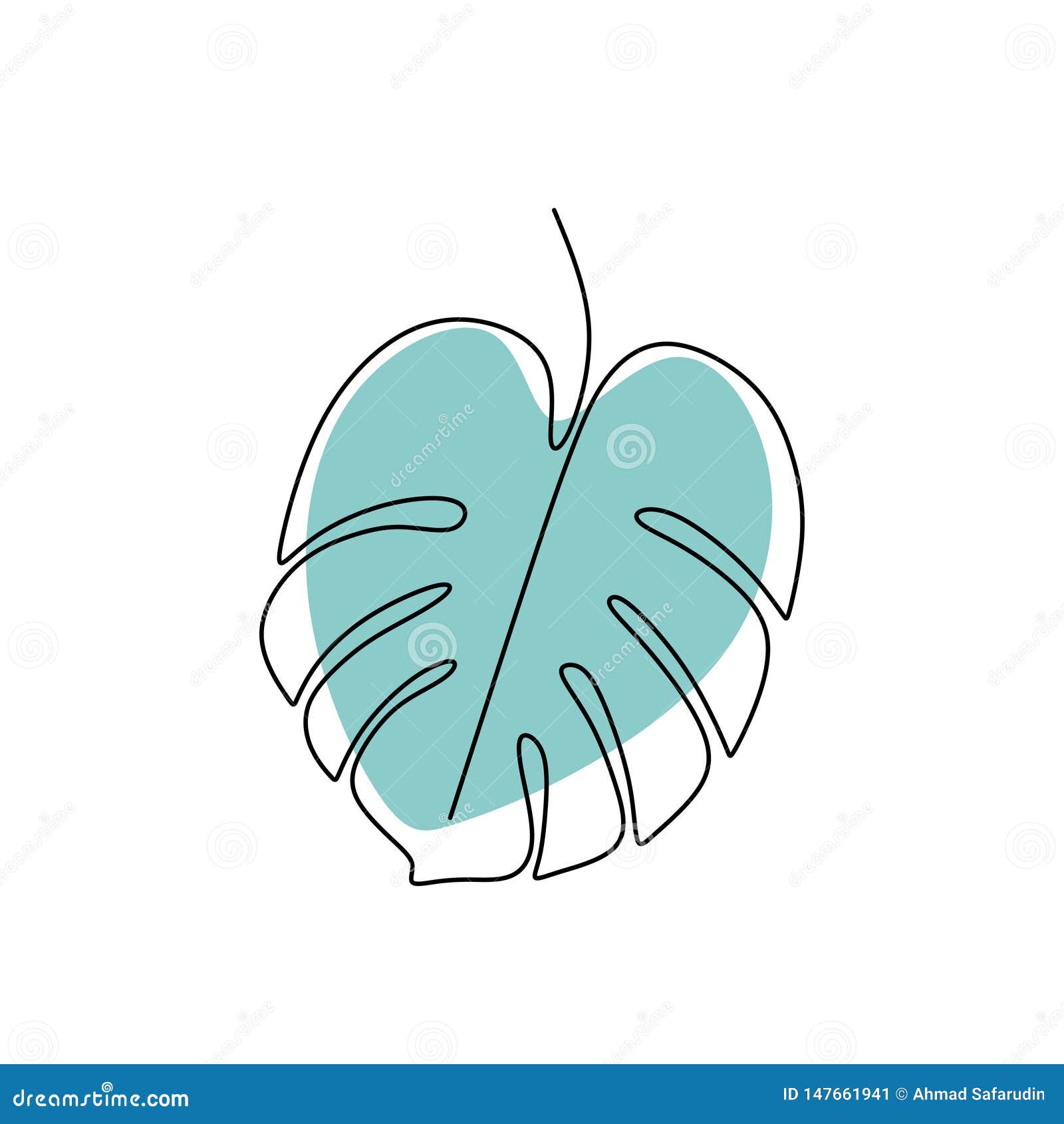 Monstera Delicosa Plant Leaves Continuous One Line Drawing Minimalist ... Monstera Delicosa Plant Leaves Continuous One Line Drawing Minimalist ...