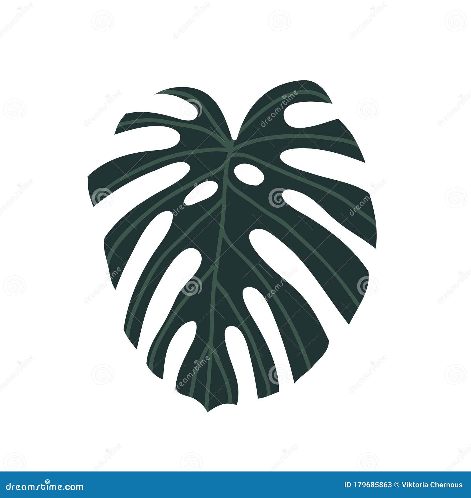 Monstera leaf doodle icon stock illustration. Illustration of exotic ...