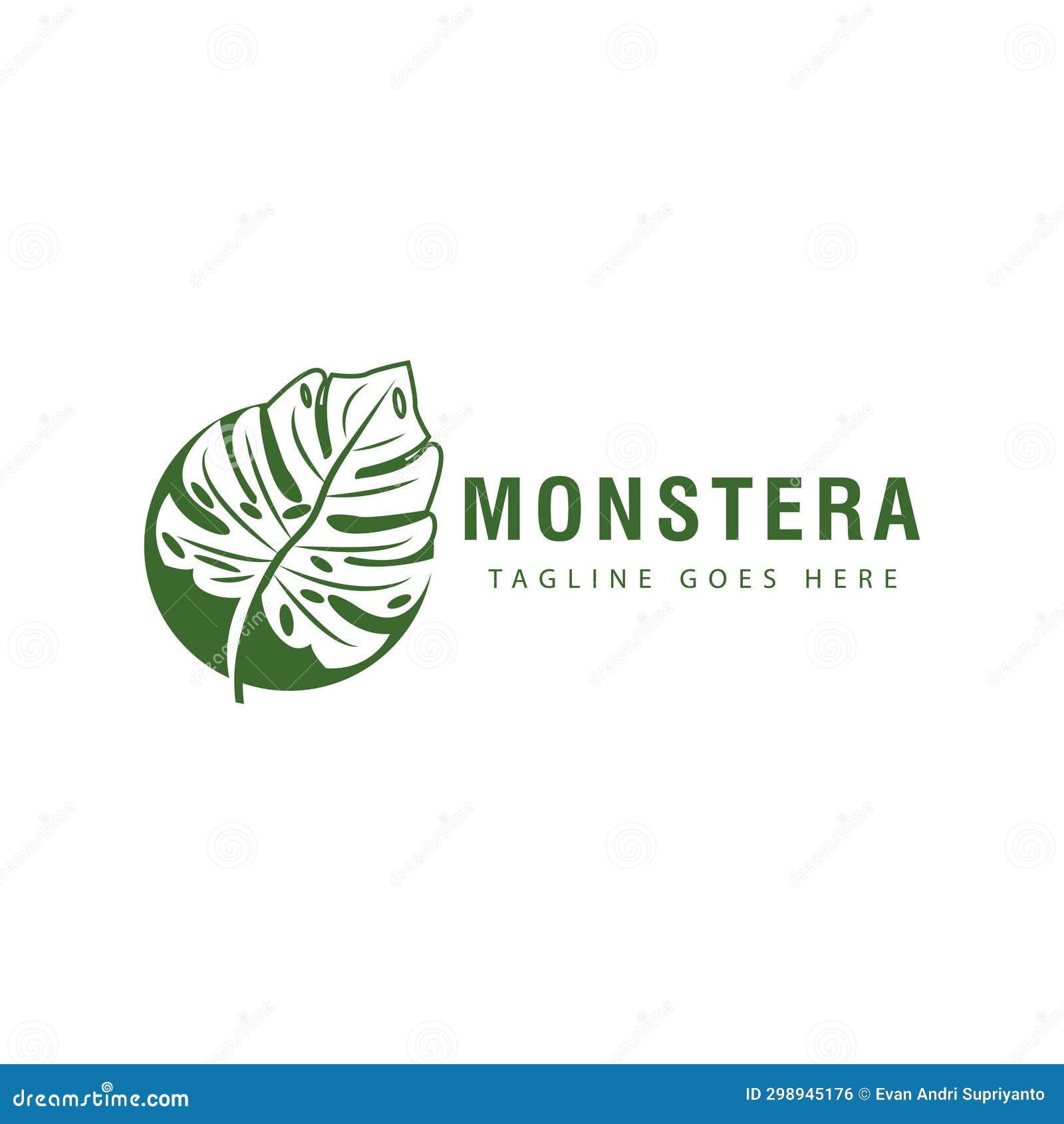 Monstera Logo Vector Template Symbol Design Stock Vector - Illustration of elegant, floral ...