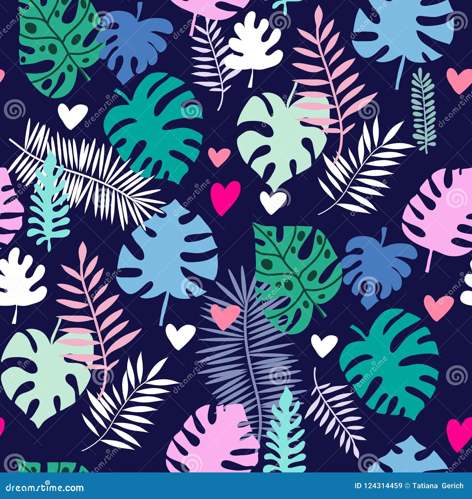 Monstera pattern19 stock vector. Illustration of monstera - 124314459