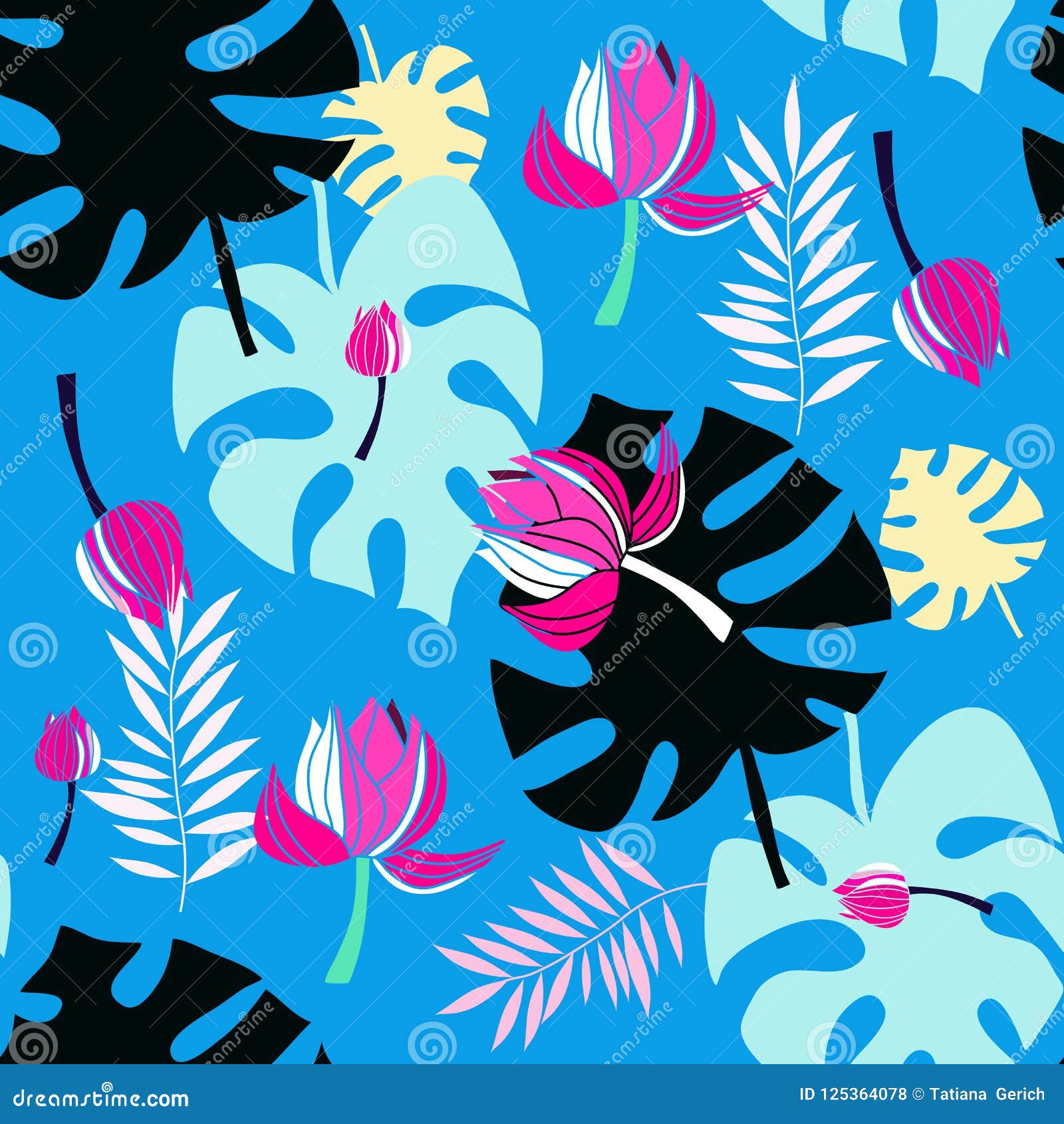 Monstera pattern10 stock vector. Illustration of gusmania - 125364078