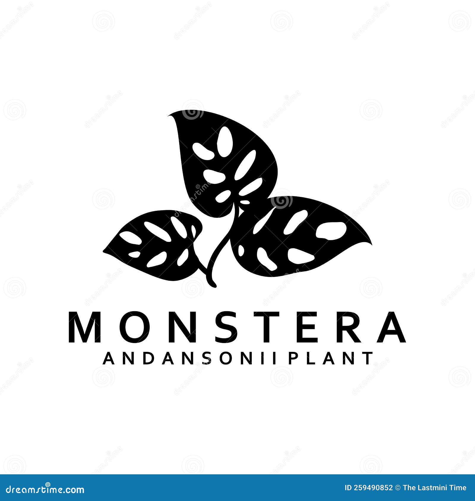 Monstera Plant Logo Illustration Vector Art Stock Vector - Illustration ...
