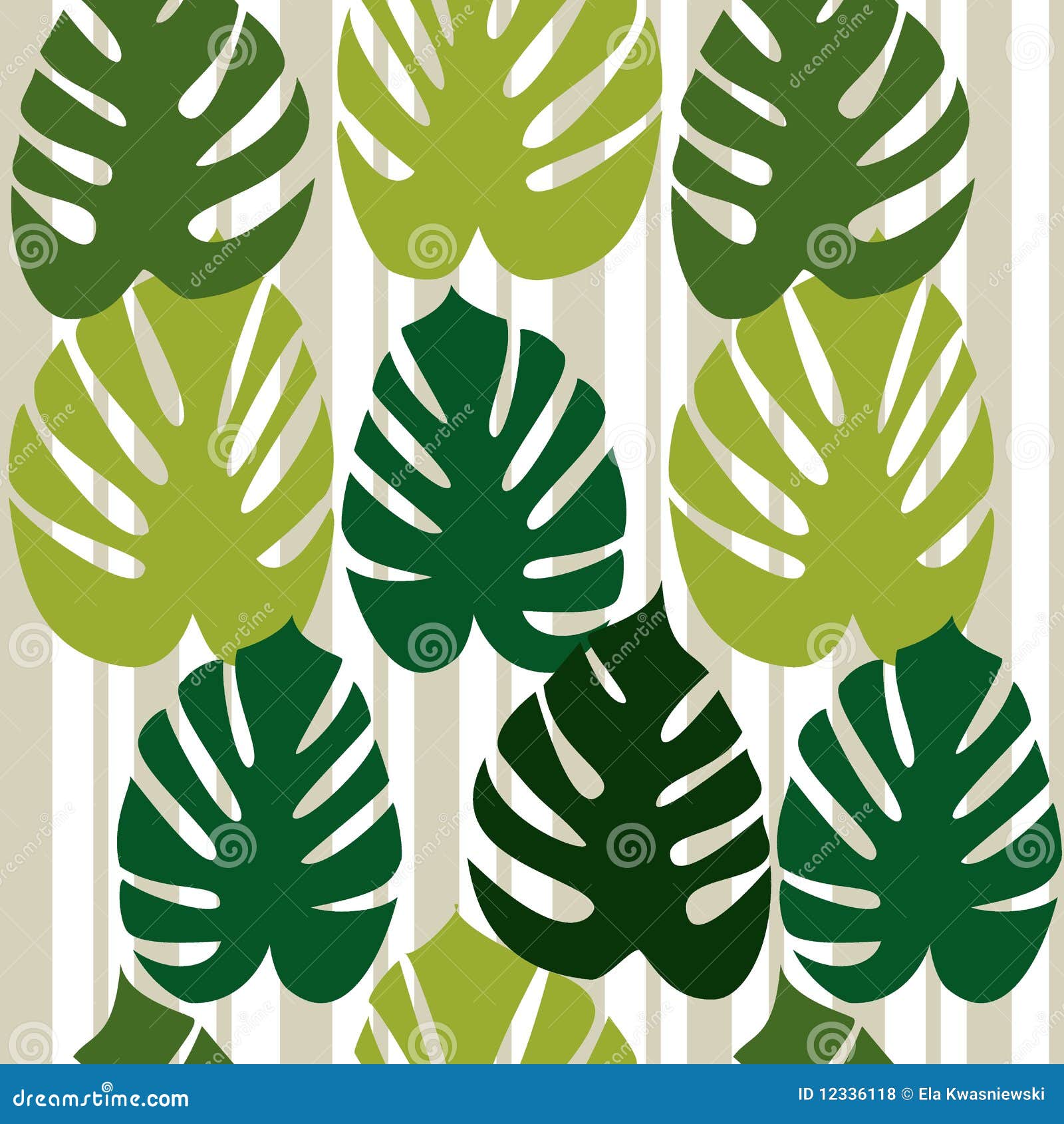 Monstera Green Leaves Vector Background Stock Vector - Illustration of ...