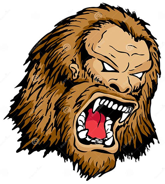 MonsterHead stock vector. Illustration of brown, scary - 38191883