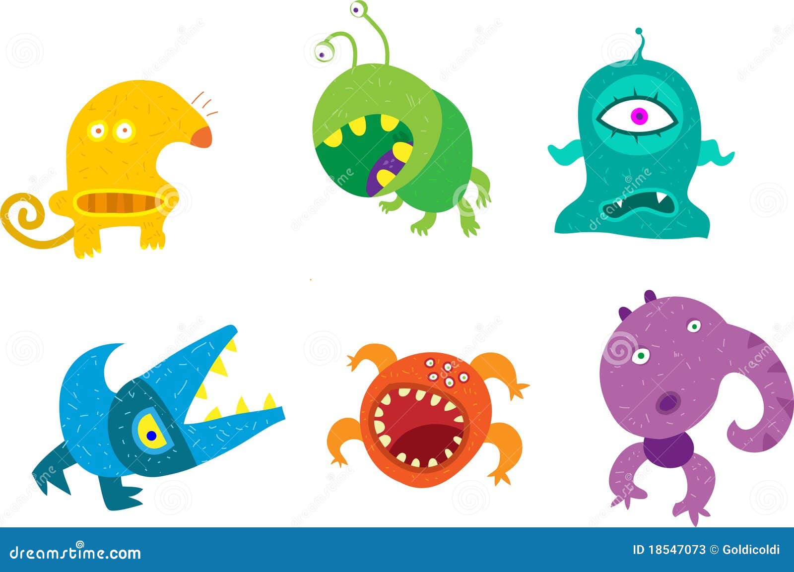 Monsters Cartoon Vector | CartoonDealer.com #18547073