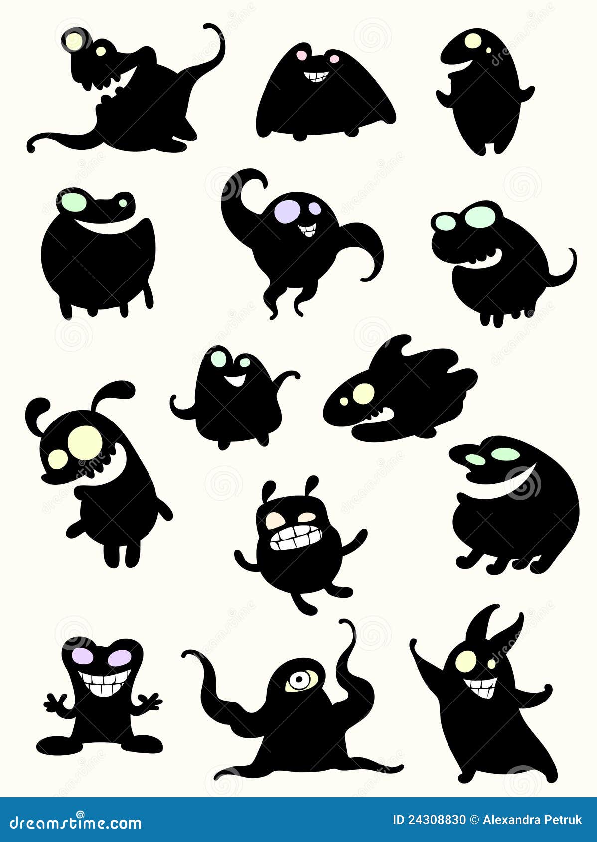 Monsters stock vector. Illustration of halloween, freak - 24308830