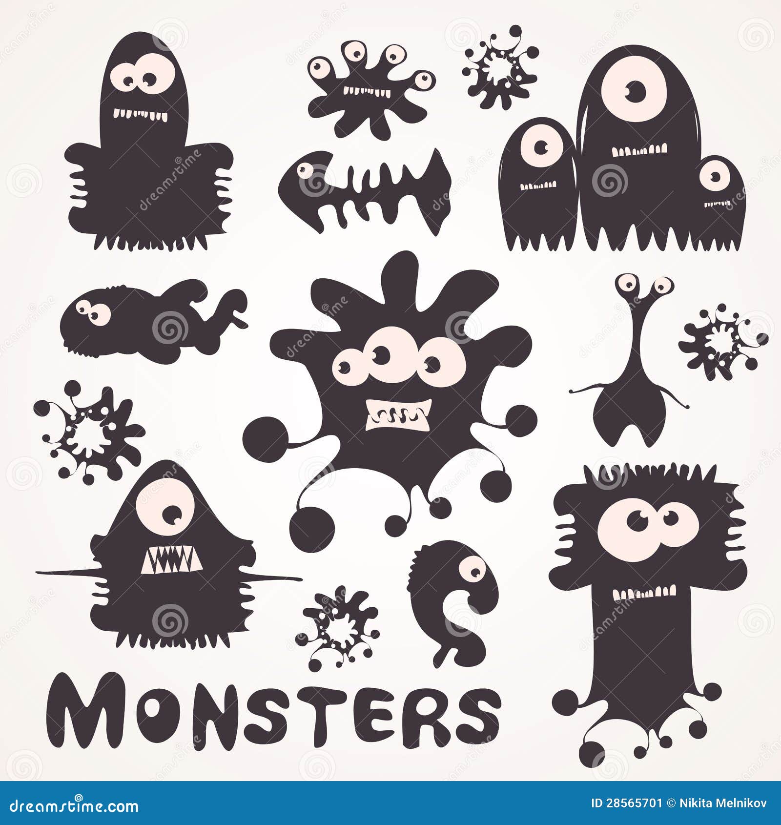 Monsters stock vector. Illustration of child, funny, humor - 28565701