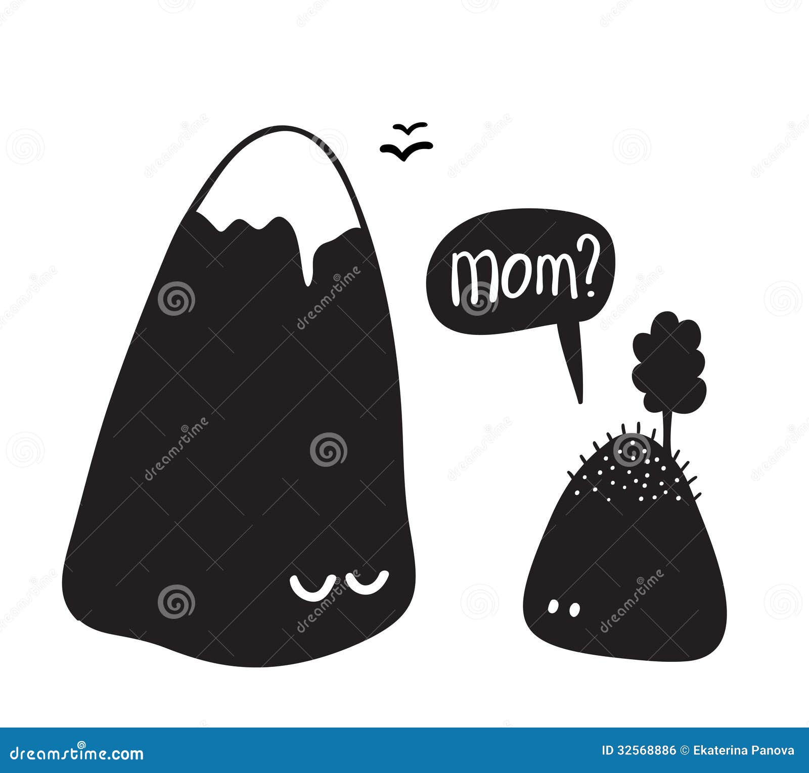 Monsters Family Of Three: Father, Mother And Child. Cute Cartoon ...