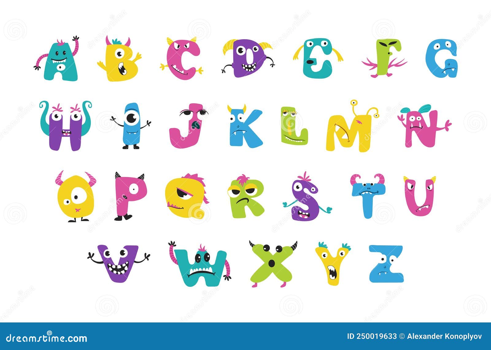 Kid Font. Childish Alphabet. Cute Hand Drawn Letter For Kids,children ...